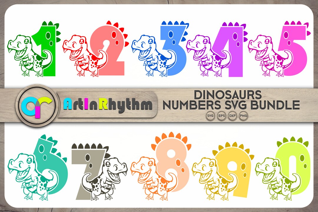Dinosaur Number Svg Bundle Dino Svg Bundle Dino Svg - Etsy