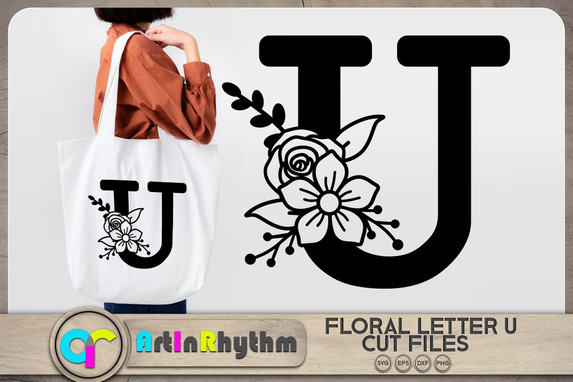 Letter U Svg Floral Letter U Alphabet Svg Letter Svg - Etsy
