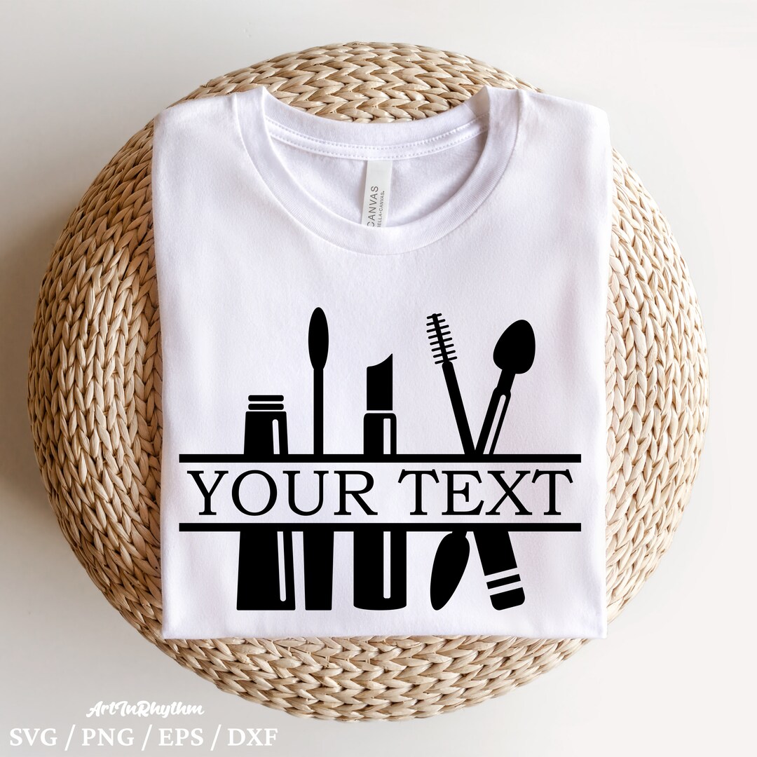 Makeup Svg, Makeup Split Monogram Svg, Makeup Monogram Svg, Beauty ...