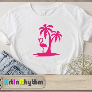 Flamingo Split Frame Monogram Svg Bundle, Summer Flamingo Beach Shirt Svg, Flamingo Cut Files ...