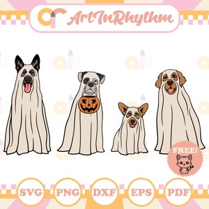 Ghost Dogs Svg Retro Halloween Ghost Dog Svg Ghost Dog Retro - Etsy