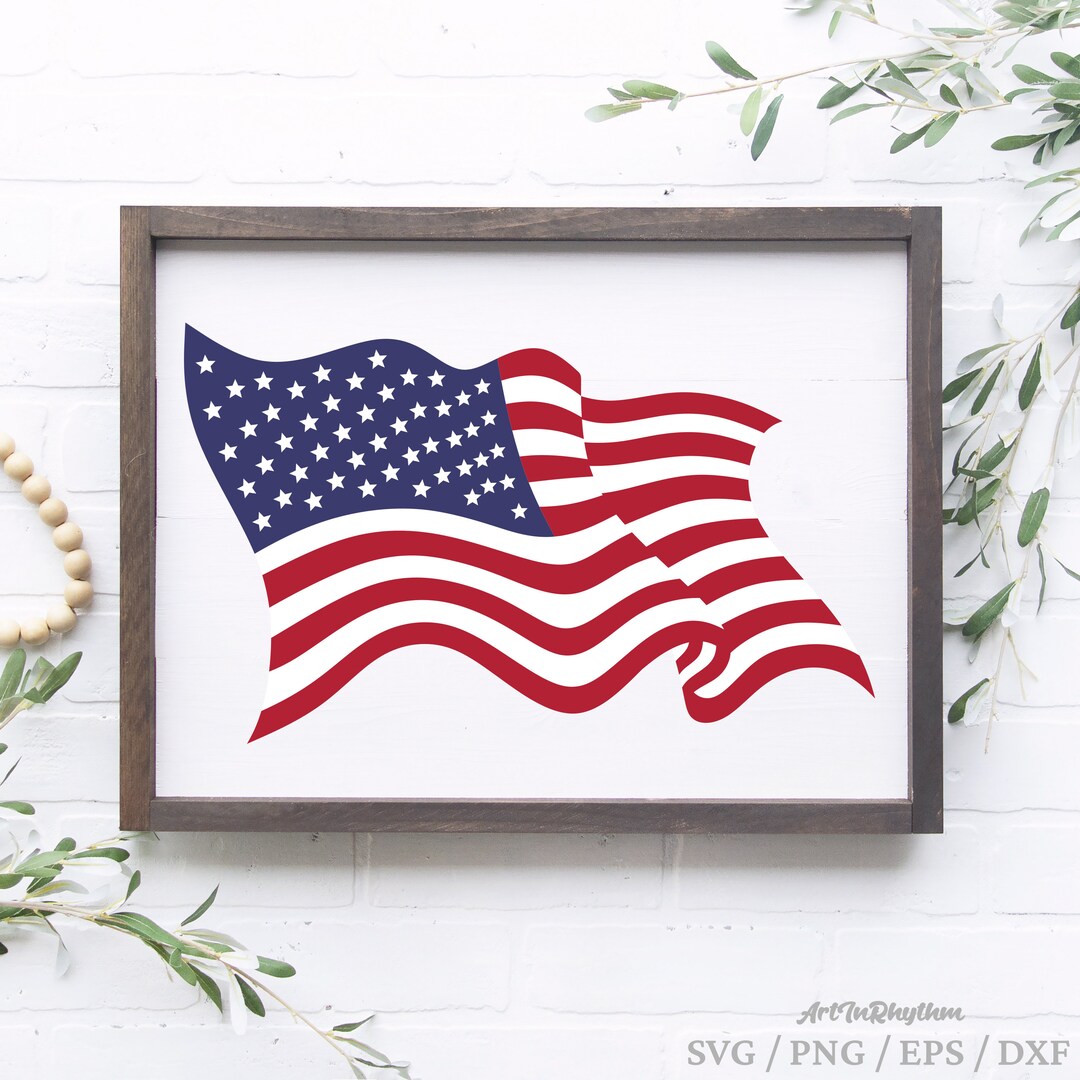 Buy American Waving Flag Svg, US Flag Svg, USA Flag Svg, 4th of July ...