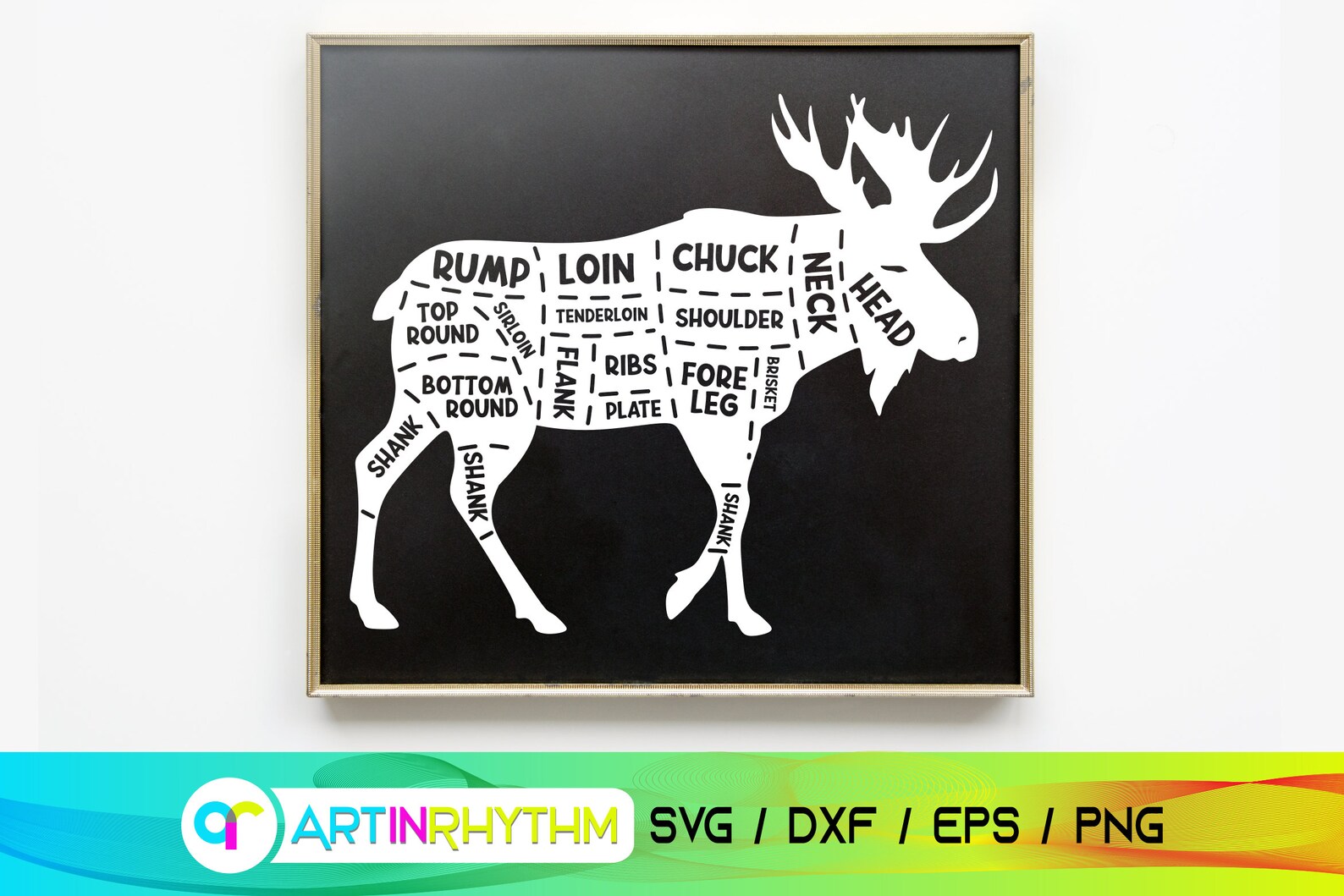 Butcher Meat Chart Moose Meat Chart Svg Kitchen Meat Chart - Etsy Canada