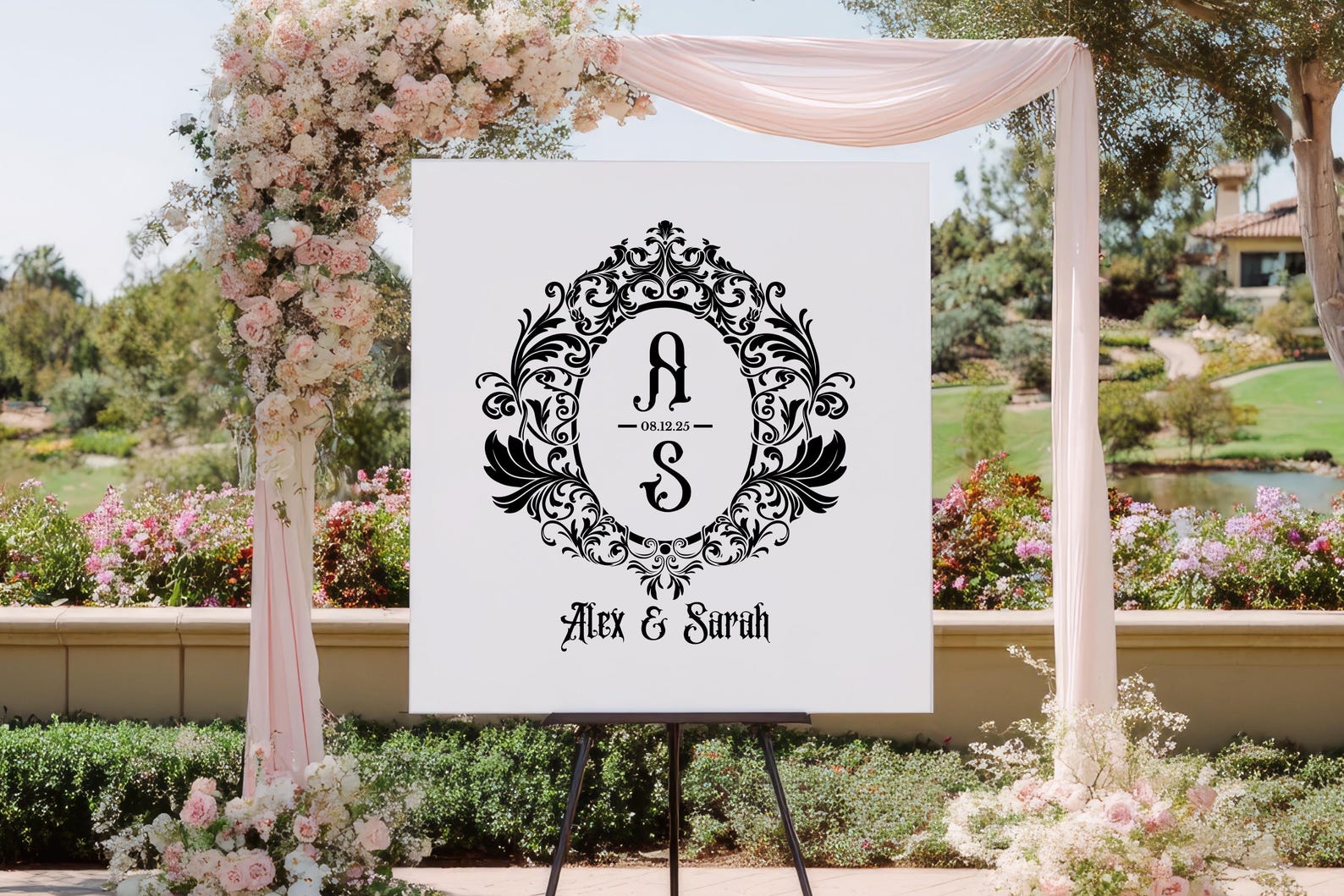 Personalize Wedding Royal Monogram Logo, Premium Elegant Victorian ...