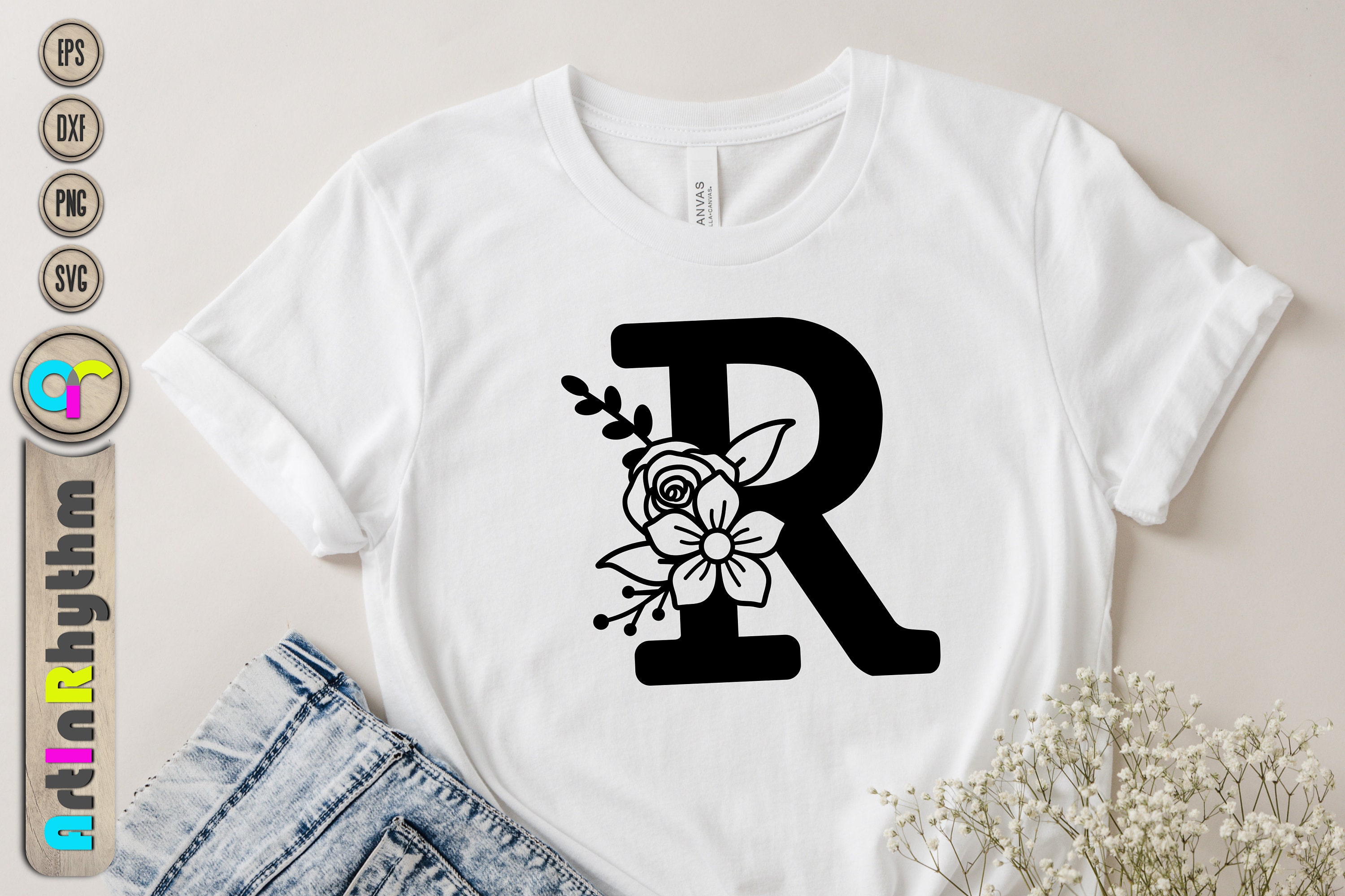 Letter R Svg Floral Letter R Alphabet Svg Letter Svg - Etsy
