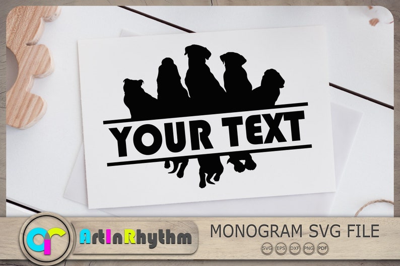 Dog Split Monogram Svg Dogs Svg Dog Monogram Svg Dog - Etsy