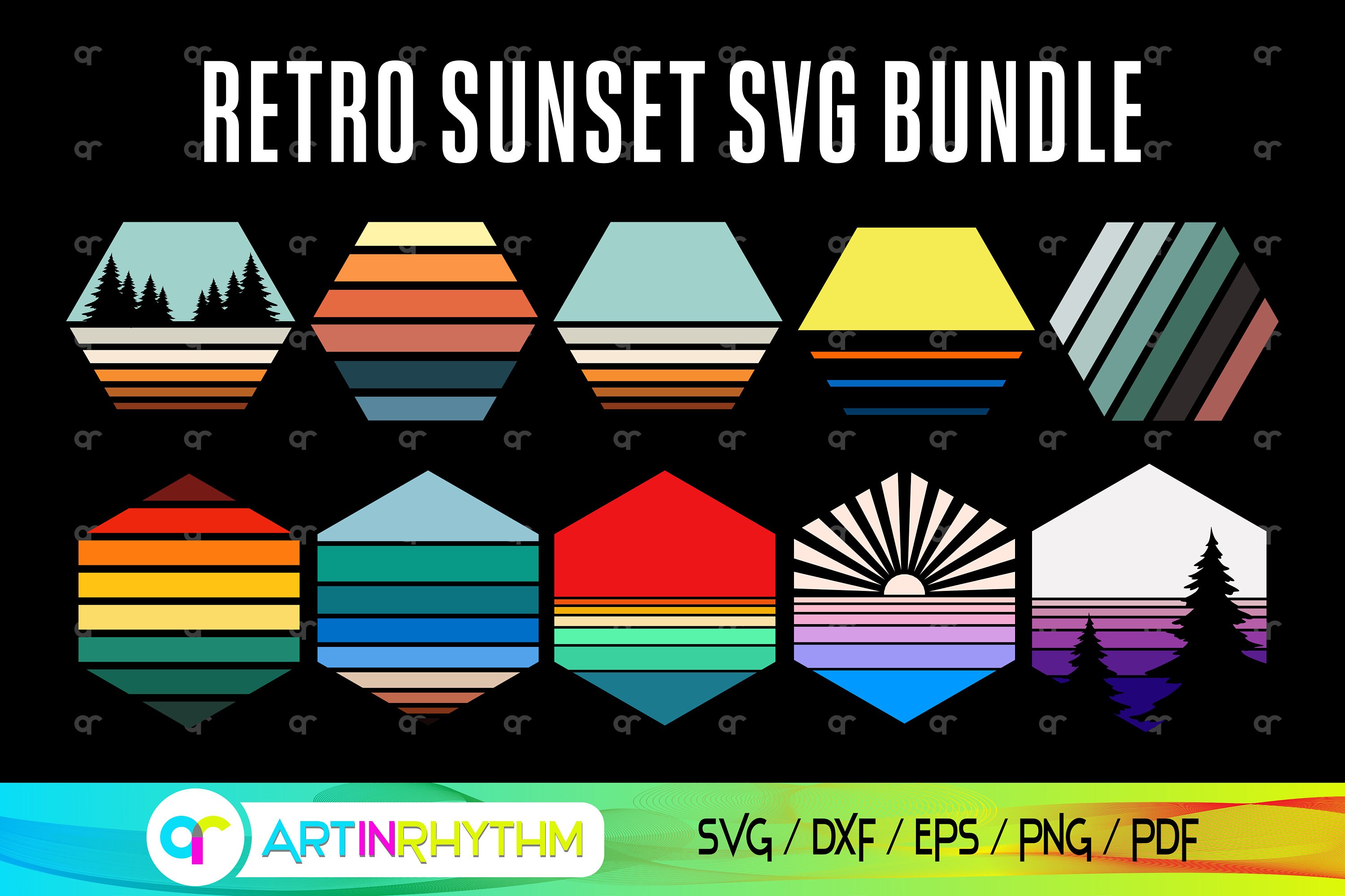 50 Sunset SVG Bundle Vintage Retro Sunset SVG Retro Vintage | Etsy Canada