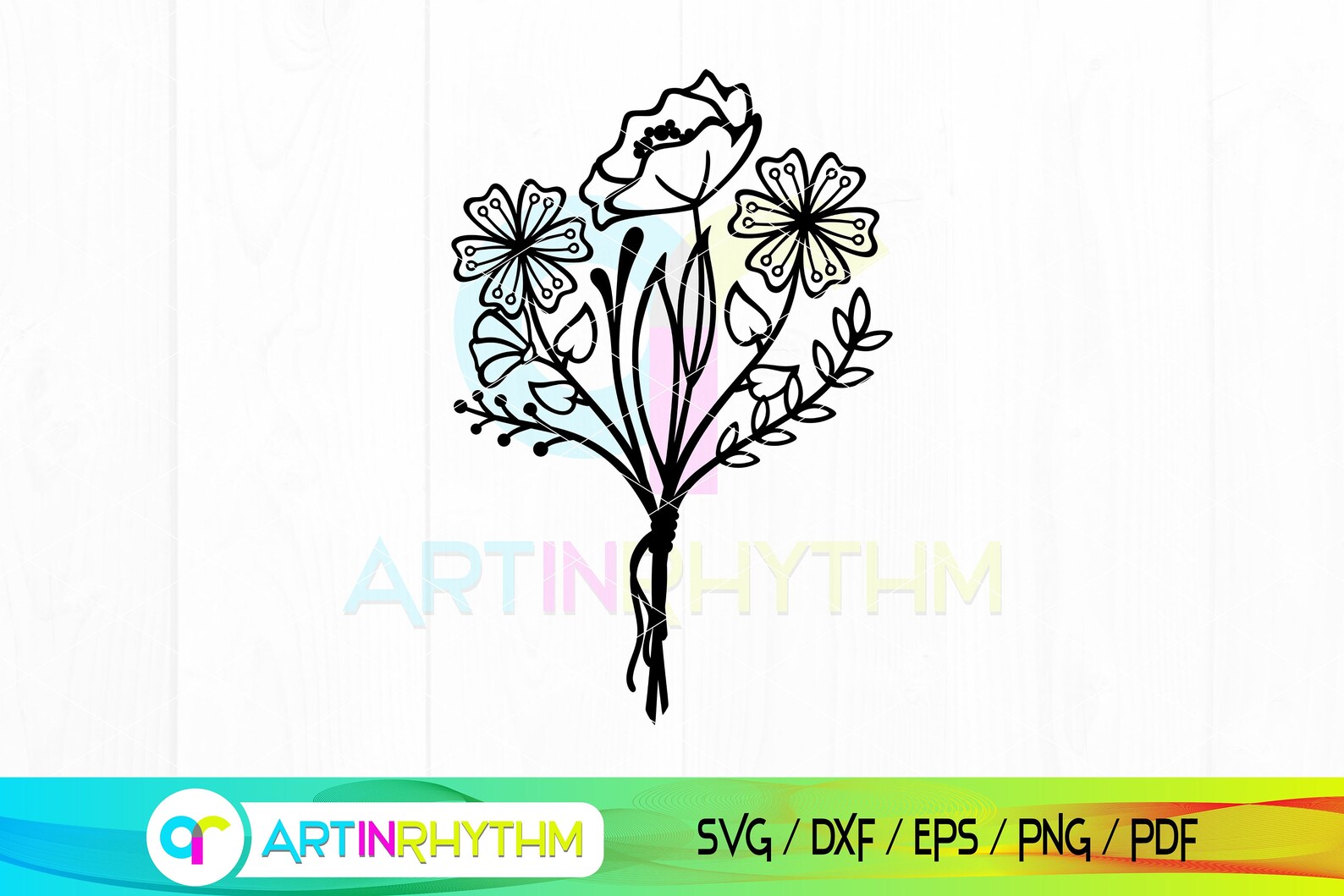Flower Svg Bundle Flowers Svg Wildflowers Svg Flower Vase - Etsy