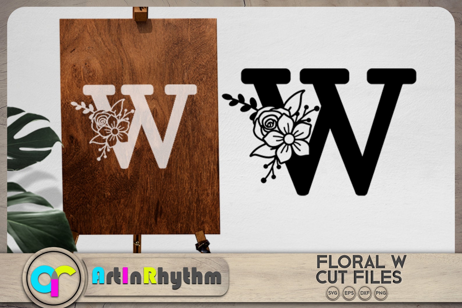 Letter W Svg Floral Letter W Alphabet Svg Letter Svg - Etsy