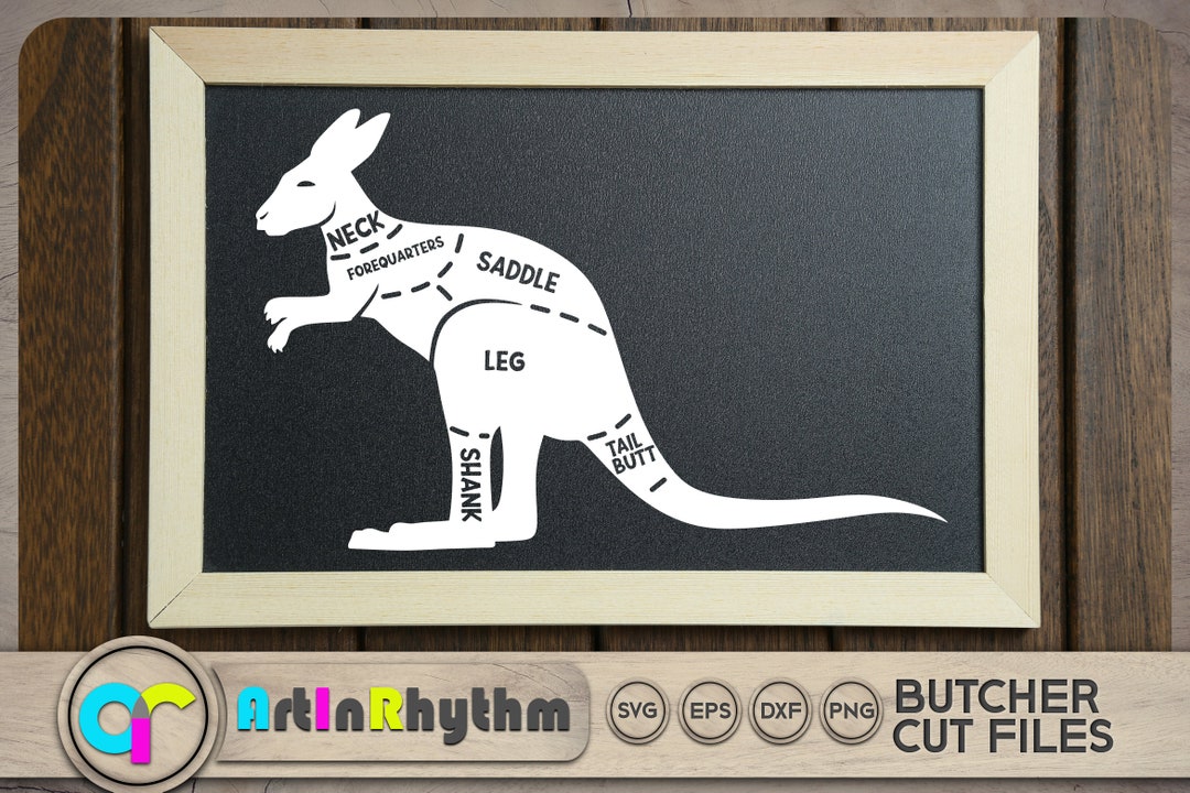 Butcher Meat Chart Kangaroo Meat Chart Svg Kitchen Meat - Etsy