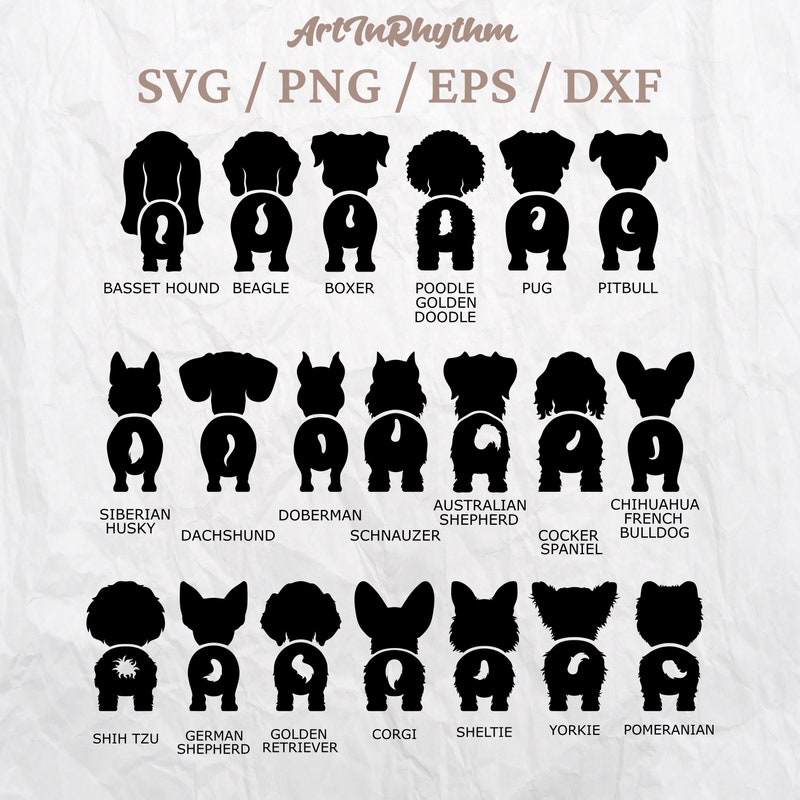 Dog Butt Svg - Etsy