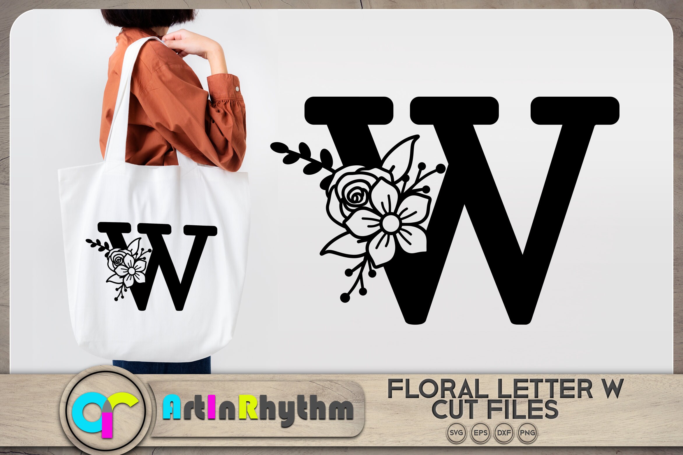 Letter W Svg Floral Letter W Alphabet Svg Letter Svg - Etsy
