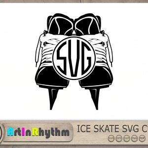 Ice Skate Monogram Svg Ice Skate Cliparts Hockey Svg Hockey - Etsy