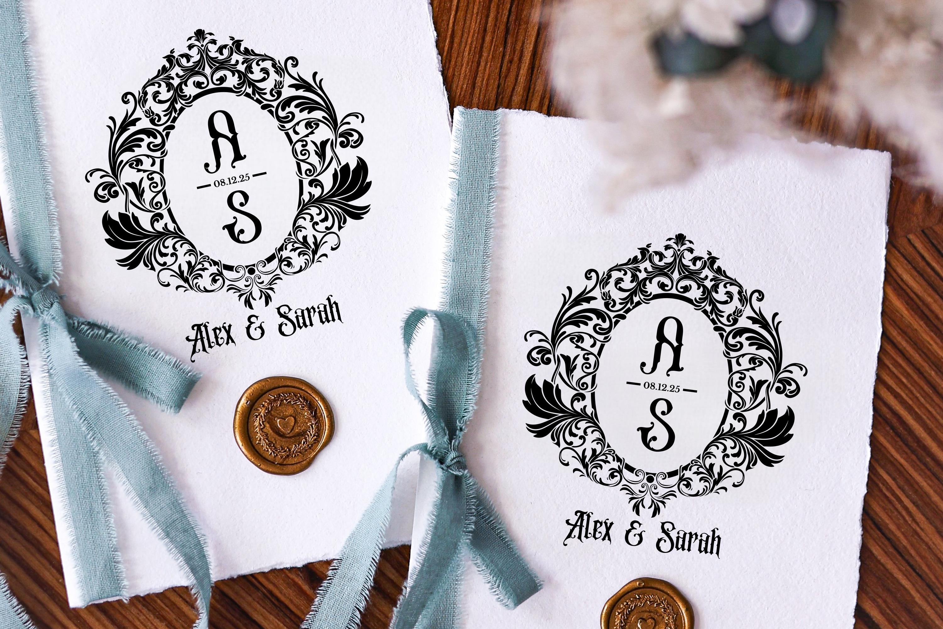 Personalize Wedding Royal Monogram Logo, Premium Elegant Victorian ...