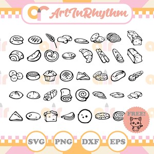 Bread Svg Bundle, Bread Svg, Bakery Products Svg, Bread Cliparts ...