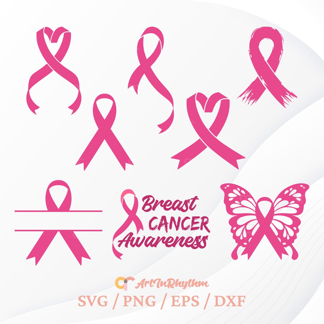 Pink Ribbon Svg, Breast Cancer Awareness Svg, Breast Cancer Svg ...