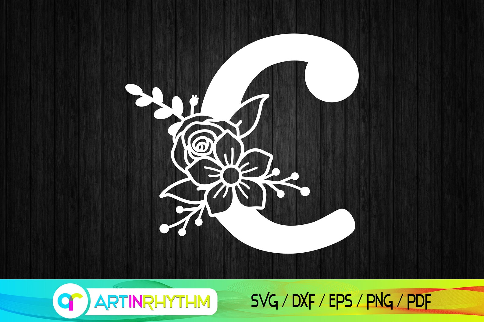 Letter C Svg Floral Letter C Alphabet Svg Letter Svg | Etsy