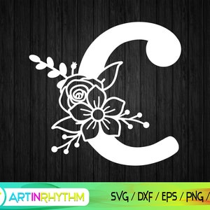 Letter C Svg Floral Letter C Alphabet Svg Letter Svg | Etsy