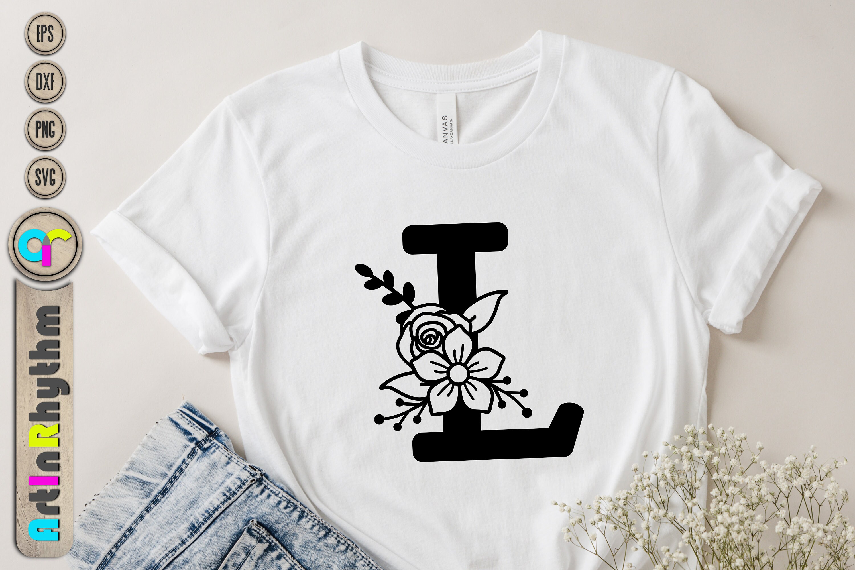 Letter L Svg Floral Letter L Alphabet Svg Letter Svg - Etsy