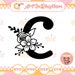 Letter C Svg Floral Letter C Alphabet Svg Letter Svg - Etsy