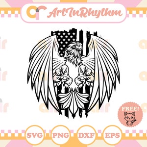 Eagle With American Flag Svg, Patriotic Eagle Svg, 4th of July Svg ...