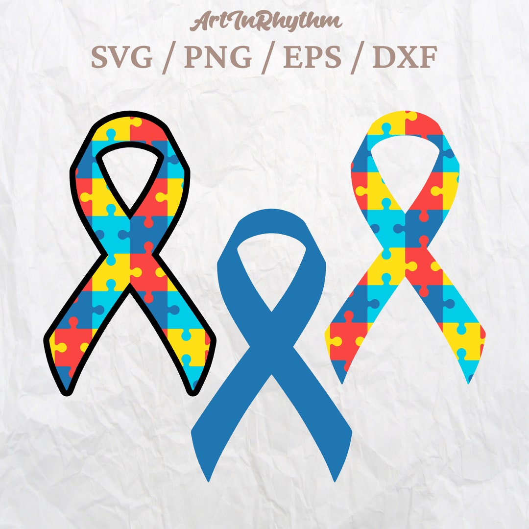 Autism Ribbon Svg, Ribbon Svg, Autism Awareness Svg, Autism Svg, April ...