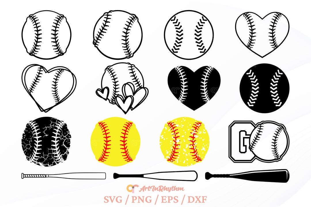 Softball Svg, Softball Svg Bundle, Softball Svg File, Softball Clipart ...