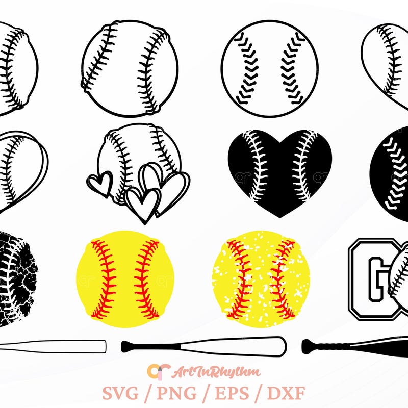 Softball Svg Files - Etsy