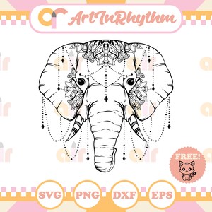 Elephant Mandala Svg, Elephant Svg, Elephant Svg File, Mandala Svg ...