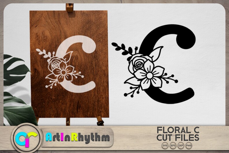 Letter C Svg Floral Letter C Alphabet Svg Letter Svg - Etsy