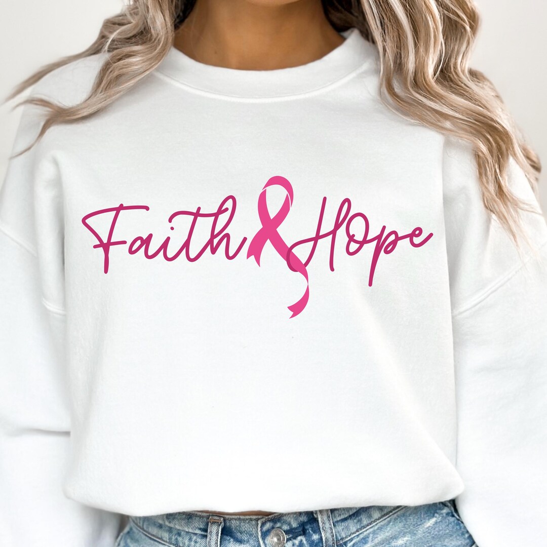 Breast Cancer Svg, Faith and Hope Svg, Breast Cancer Awareness Svg ...