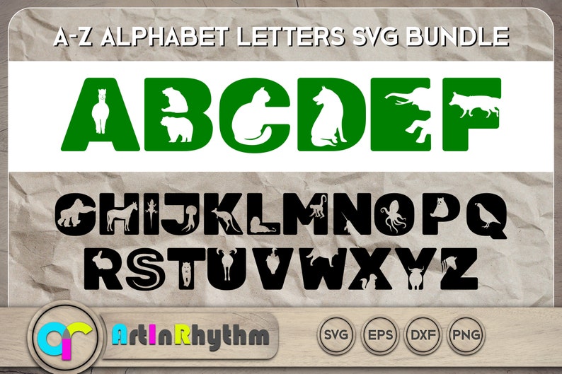 Animals Alphabets Svg Bundle Kids Complete Alphabets A-Z - Etsy