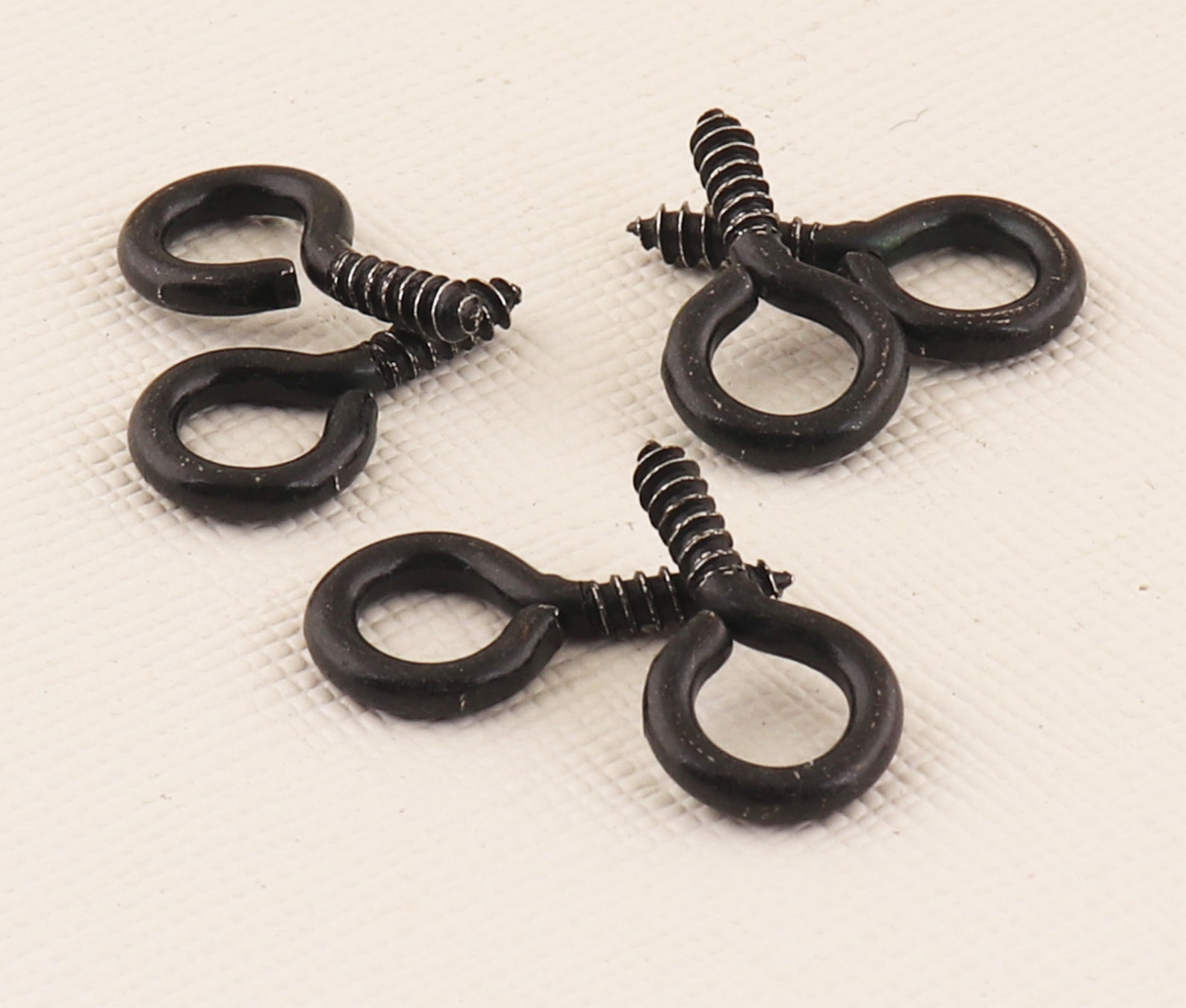 Mini Eye Hooks Screw Eye Bailsblack Eye Loops Screwsplated - Etsy