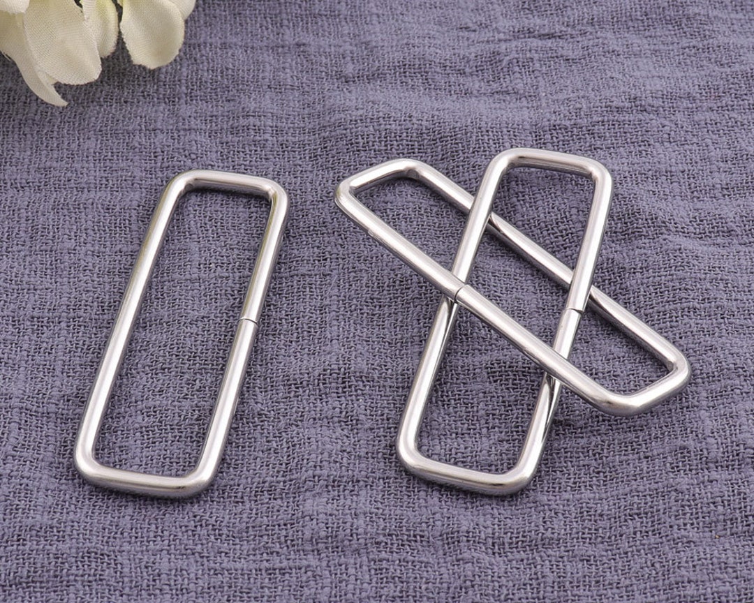 10pcs Silver Rectangle D Ring,welded Metal Square Buckle, Rectangle ...