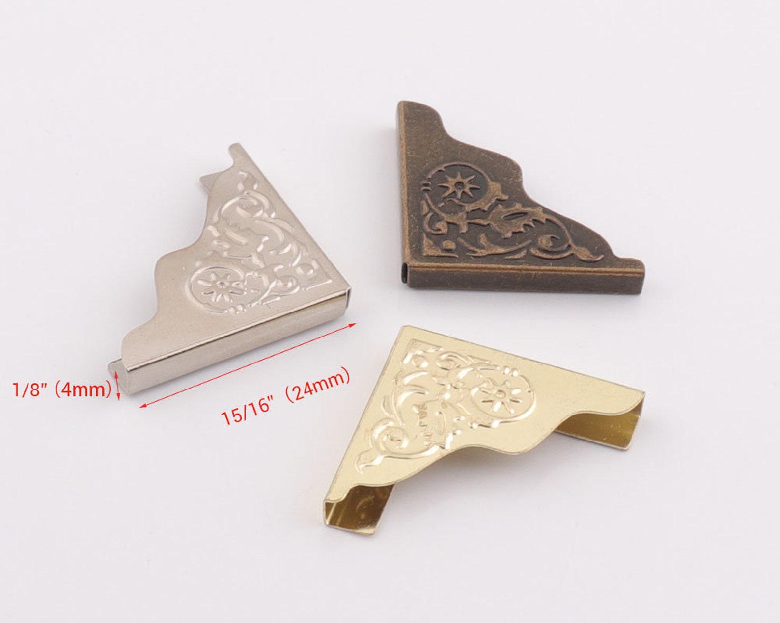 20PCS Silver/gold/ Bronze Book Protect Corners , Photo Frame Corner ...