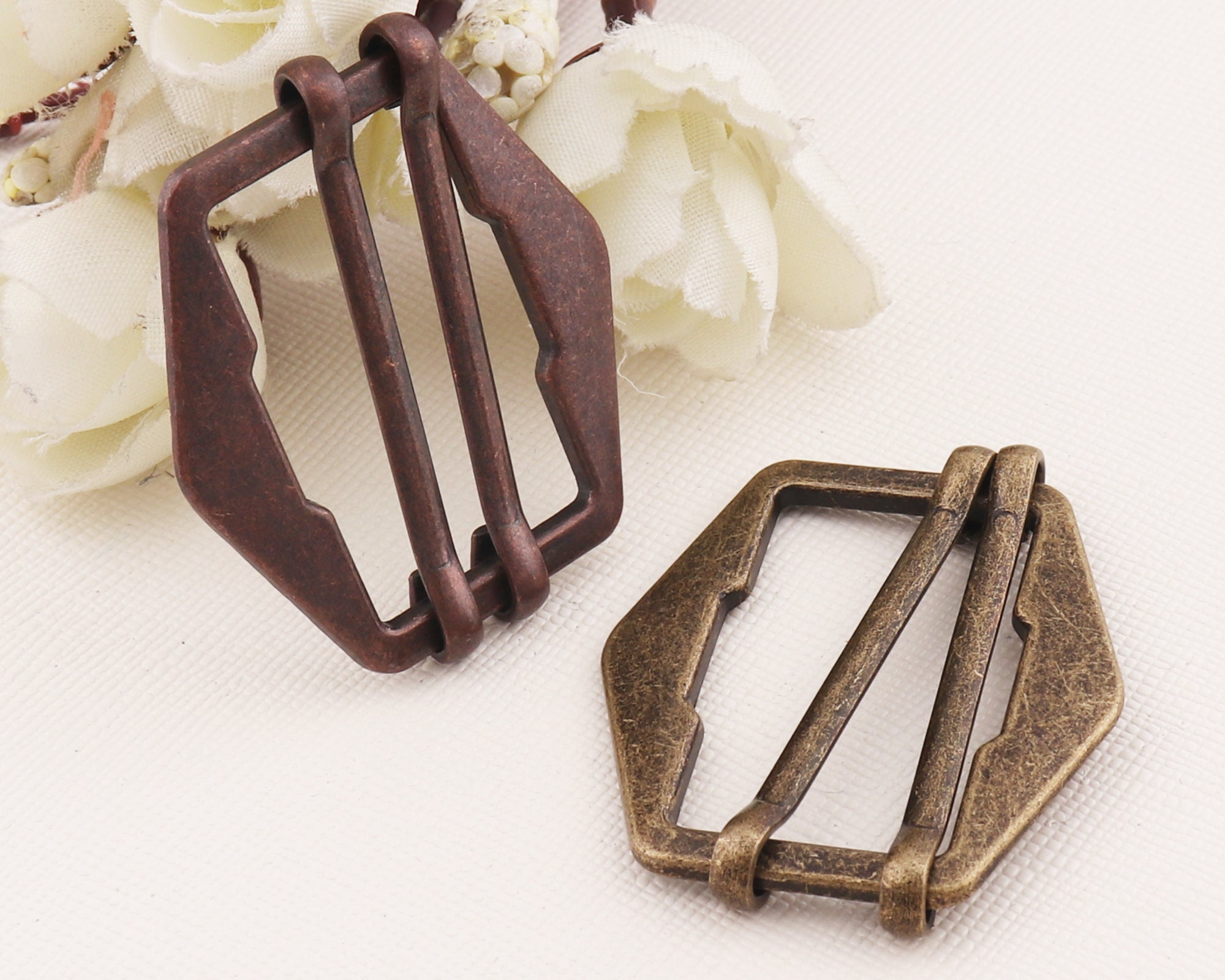 Moveable Bar Adjuster Sliders Strap/strap Adjuster Slider/red Copper ...