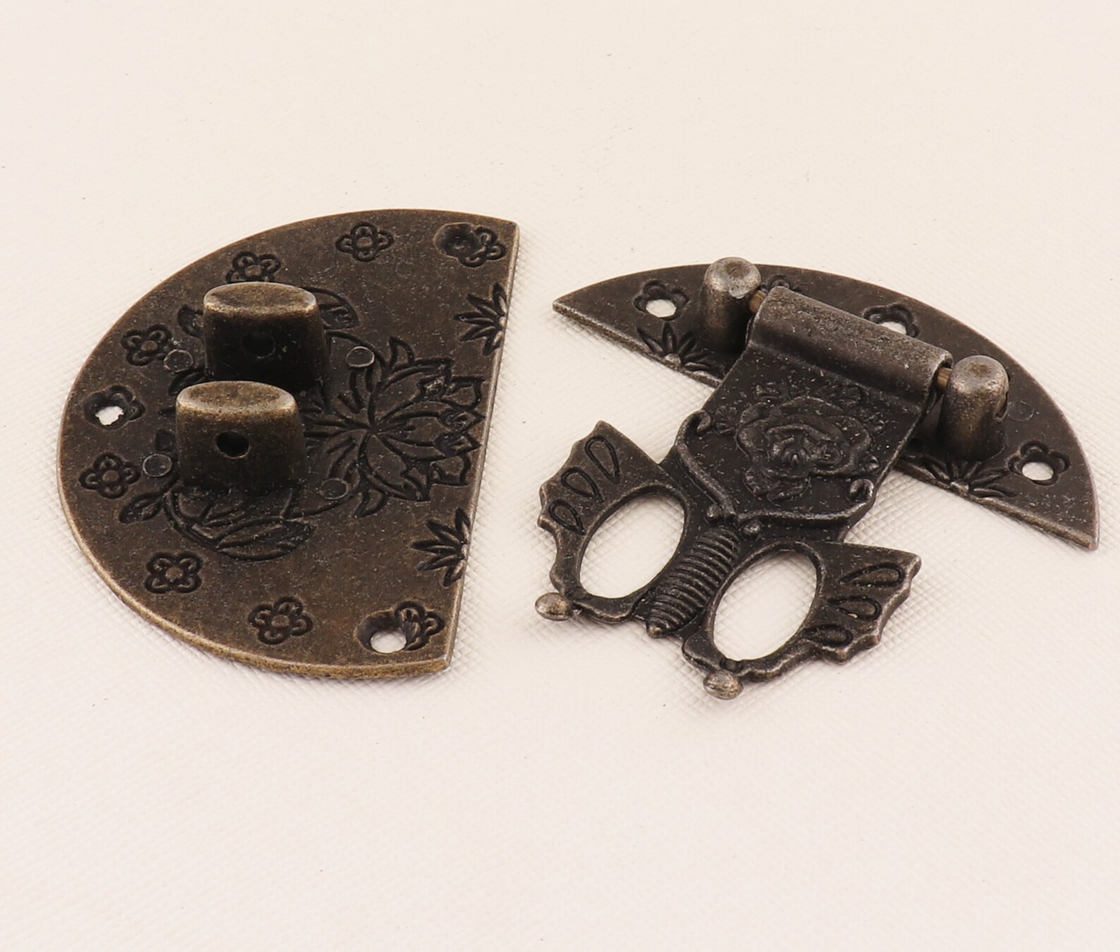 Jewelry Wooden Box Lock Catch Latchesantique Bronze Vintage - Etsy