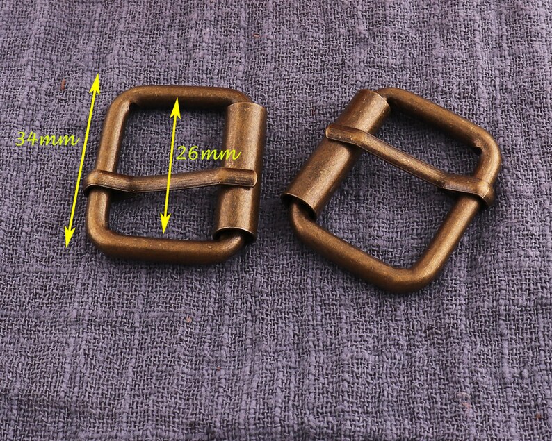 34mmx26mm Rectangular Belt Buckle 6pcs Single Prong Roller - Etsy