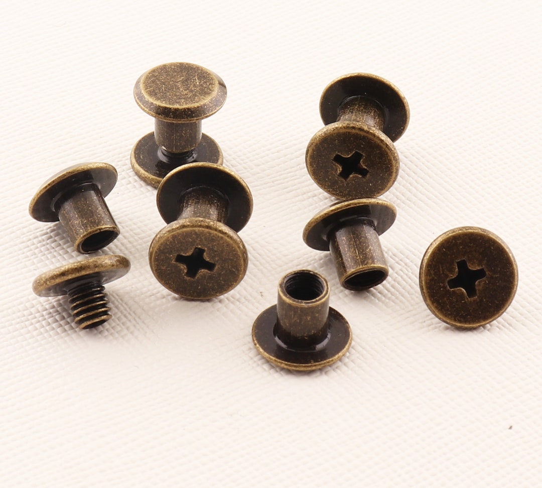 40pcs Round Rivets Stud, 10mm Head Button, Rivets and Studs for ...