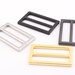 Flat Metal Slide Buckle bag Belt Adjuster Sliders4pcs Center Bar Slide ...