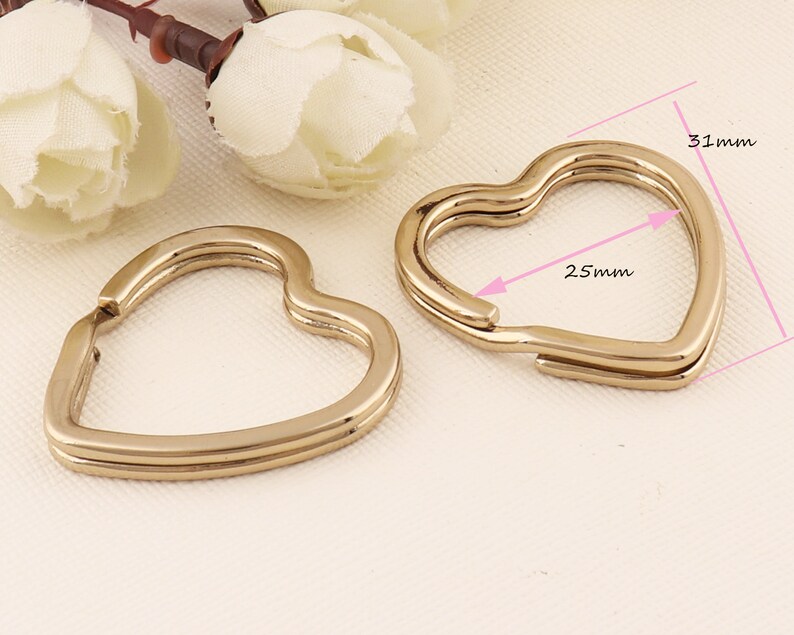Heart Shape Split Rings,round Flat Split Key Ring,key Rings,metal Key ...