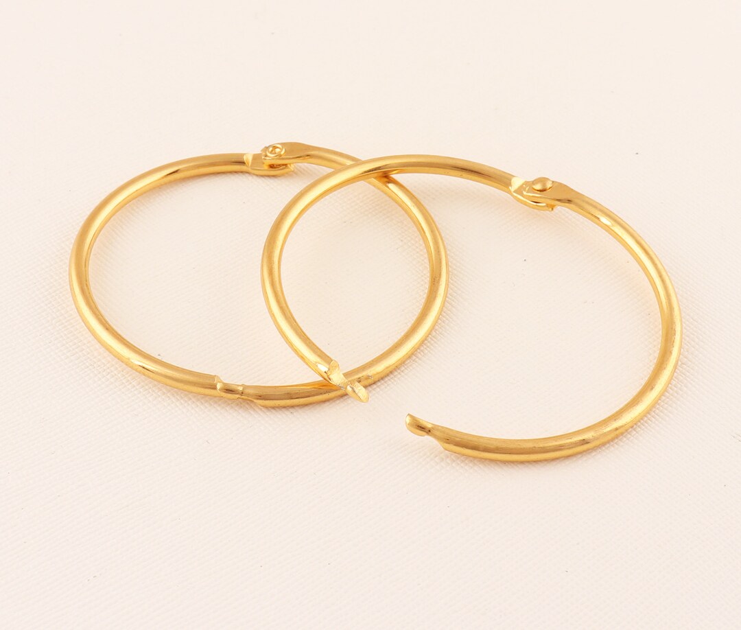 Gold Hinged Sleeper Hoop,ring Hinged,open Ring,50mm Album Rings,split ...