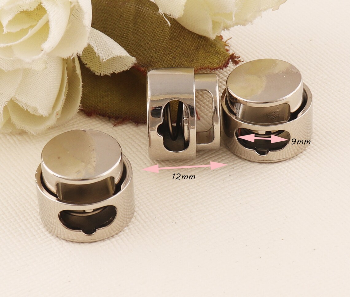 Spring Cord Locksilver Cord Lock Stoppersingle Hole Round | Etsy