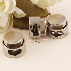 Spring Cord Lock,silver Cord Lock Stopper,single Hole Round Toggle,end ...