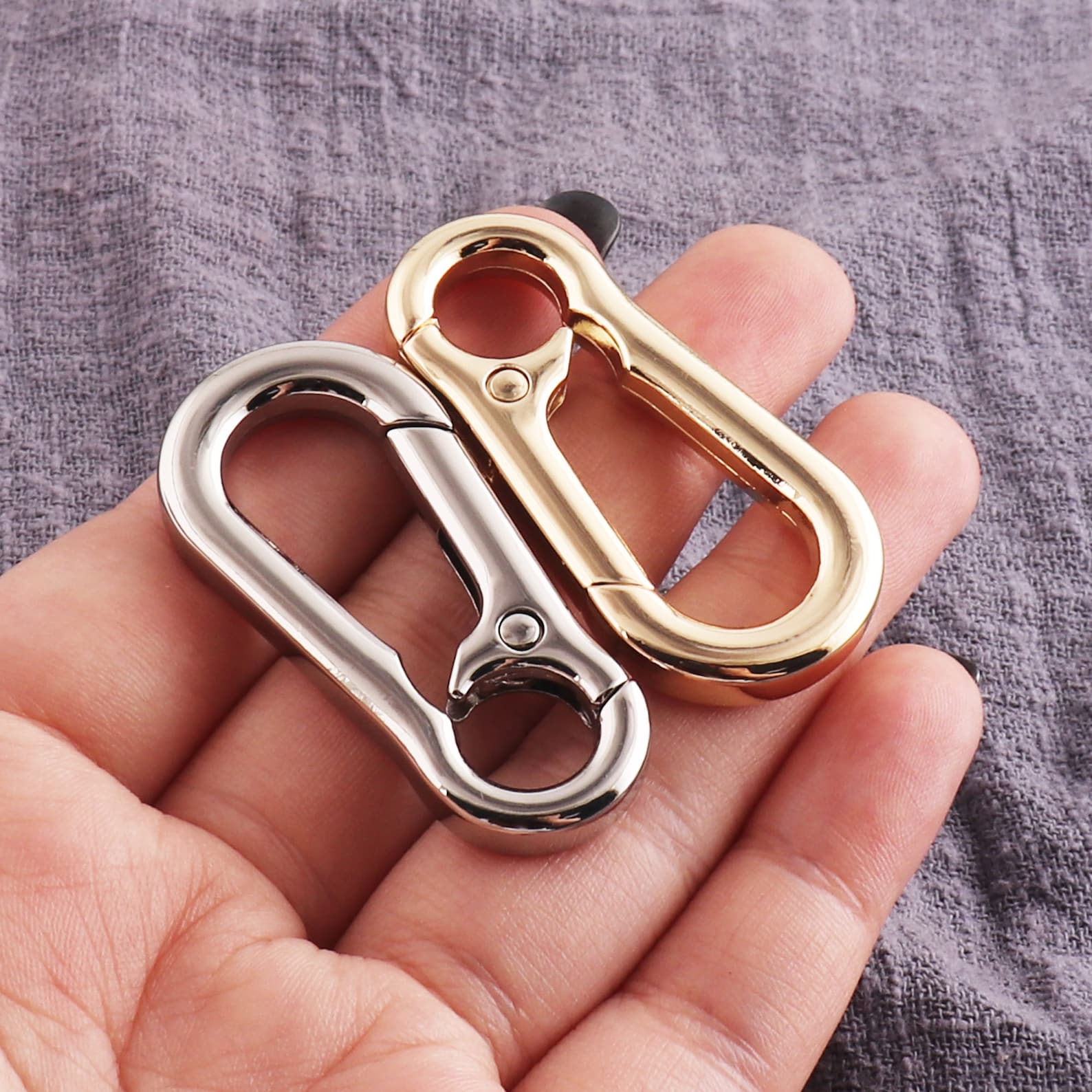 Spring Ring Carabiner Clips 6pcs Spring Clasps Loop Belt Snap | Etsy