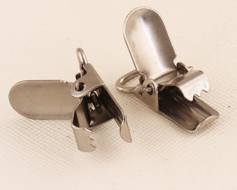 Metal Suspender ClipsSilver Metal Pacifier Clips Buckles | Etsy