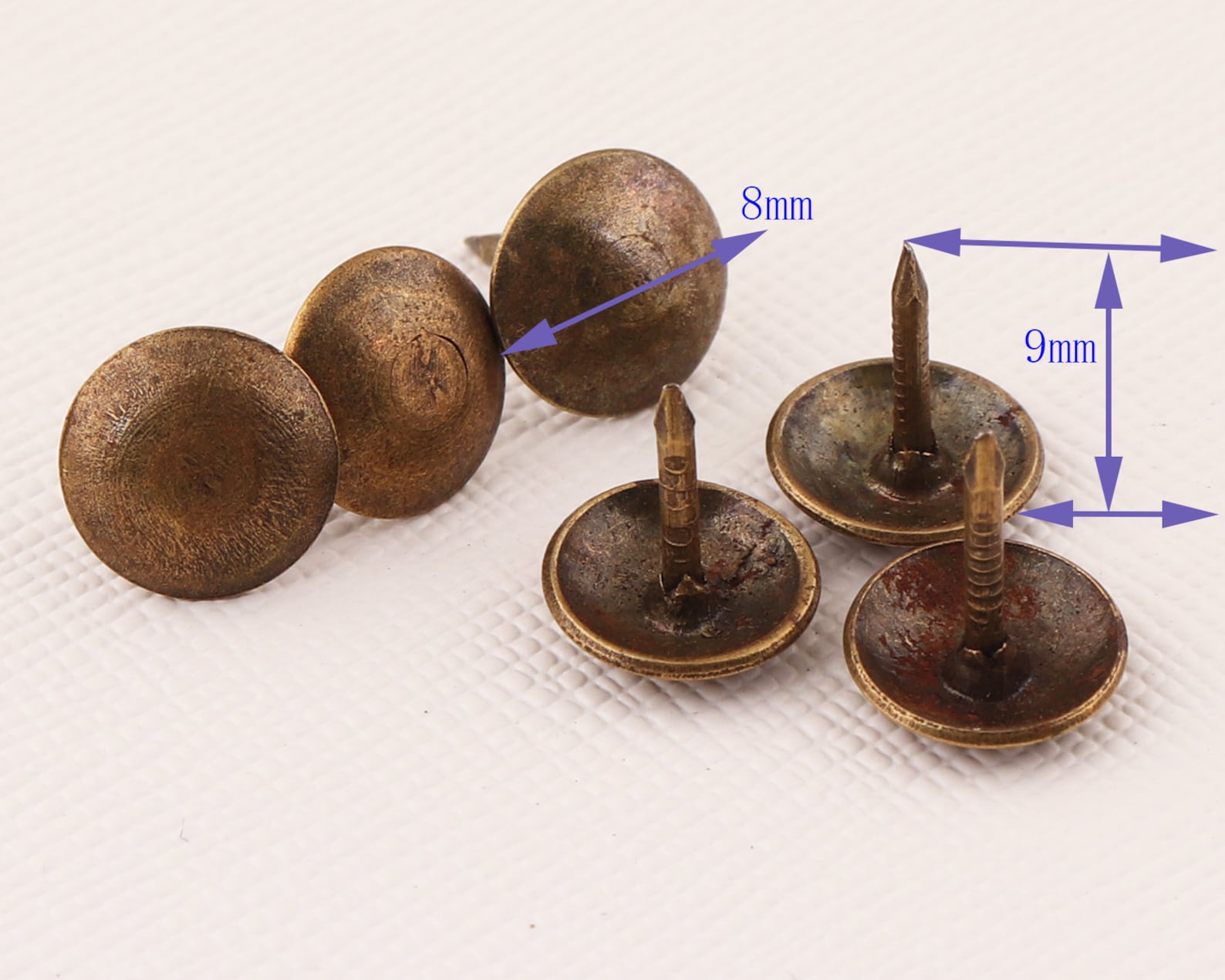 Bronze Round Head Decorative Nails 8mm Thumb Tacks 100pcs | Etsy