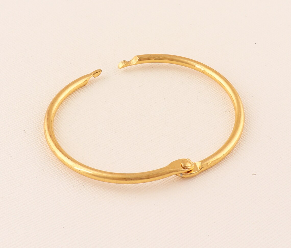 Gold Hinged Sleeper Hoopring Hingedopen Ring50mm Album - Etsy