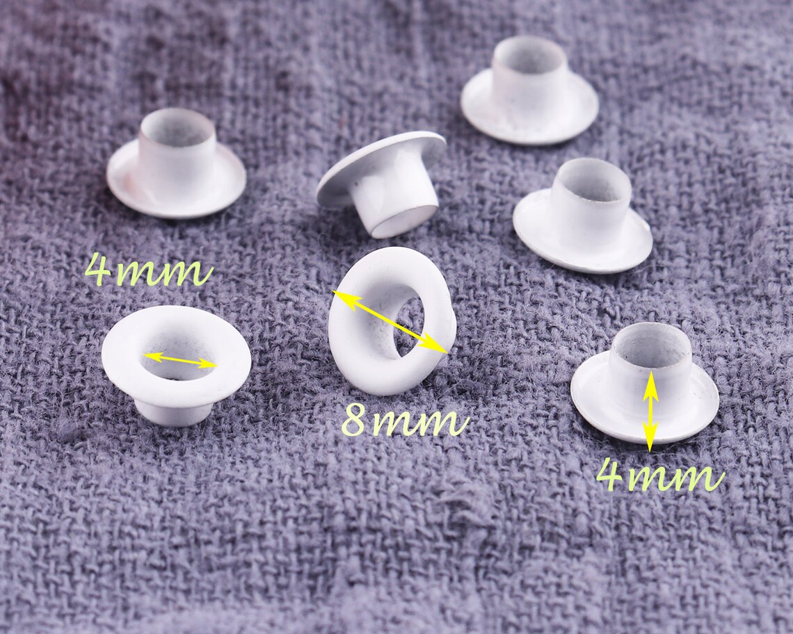120pcs4mm White Eyelets Grommets small Round Grommet - Etsy