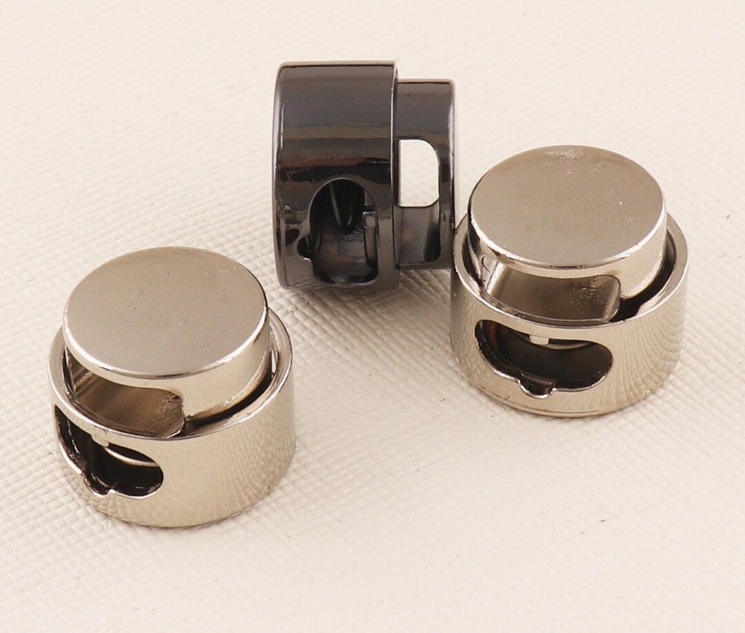 End Toggles With Metal Spring,silver/gun Black Spring Cord Lock,gun ...